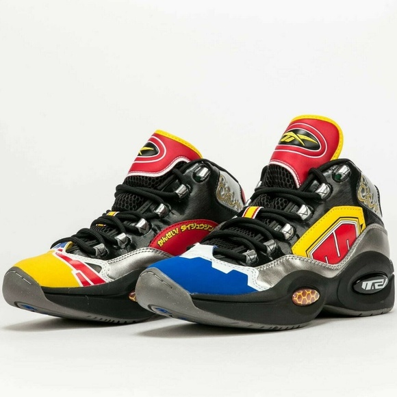 Reebok | Shoes | Reebok Power Rangers Question Mid Mens Basketball Shoe ...